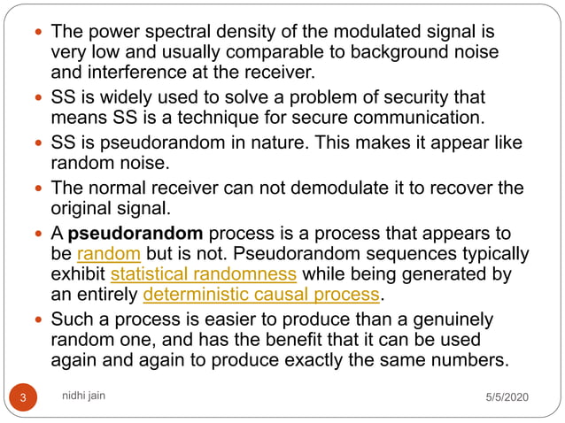 spread spectrum in digital communication | PPTX | Computer Networking ...