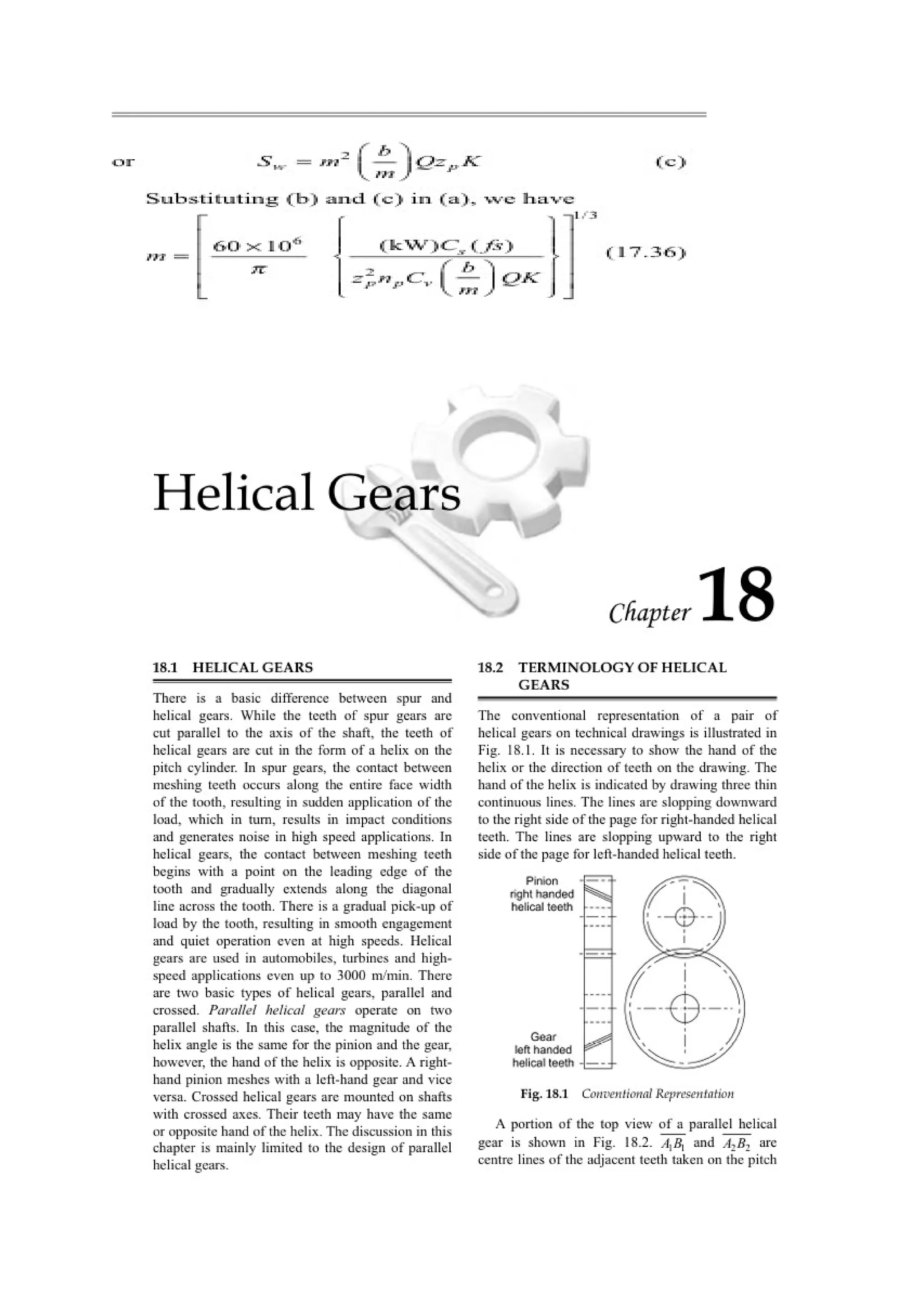 WEAR STRENGTH OF GEAR TOOTH , helical gears and belt with selection | DOCX