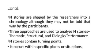 Narrative research for qualitative research | PPTX