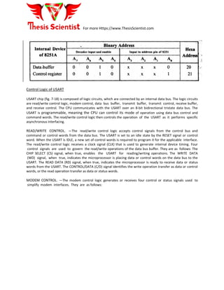 INTERFACING WITH INTEL 8251A (USART) | PDF