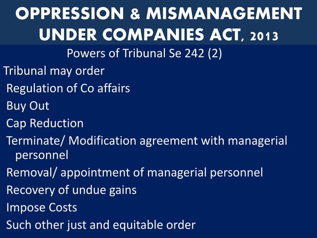 Unit 4 oppression & mismanagement | PPTX