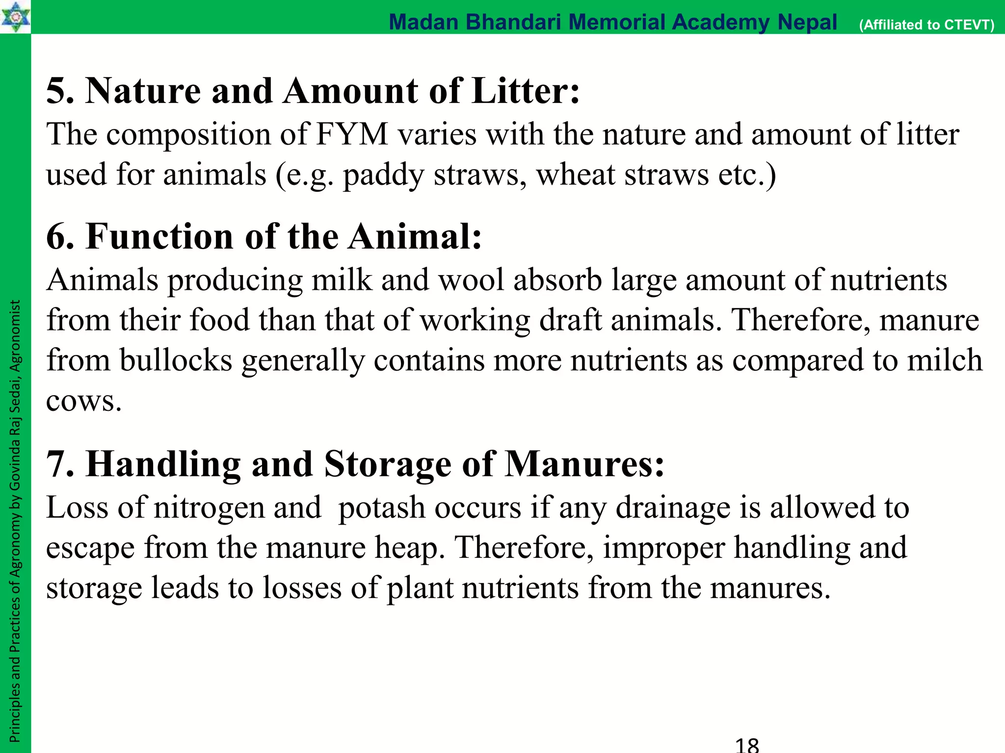 Unit 4 Organic Manures and fertilizer definition and its types.pptx
