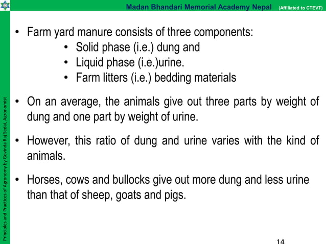 Unit 4 Organic Manures and fertilizer definition and its types.pptx