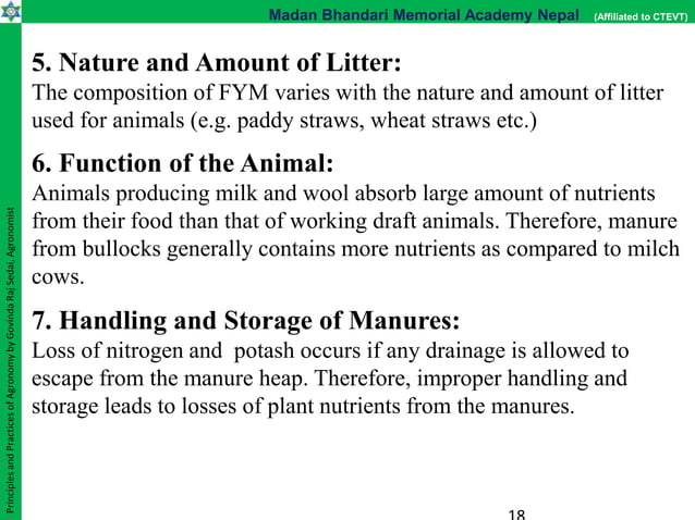 Unit 4 Organic Manures and fertilizer definition and its types.pptx