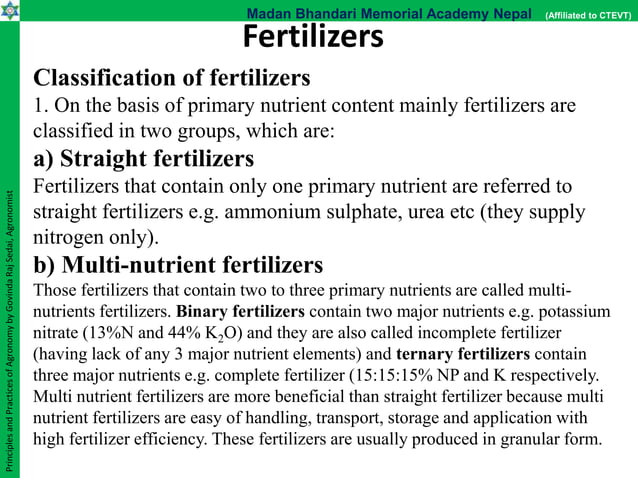 Unit 4 Organic Manures and fertilizer definition and its types.pptx