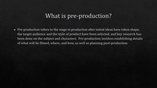 Unit 4: Pre-Production Portfolio | PPT