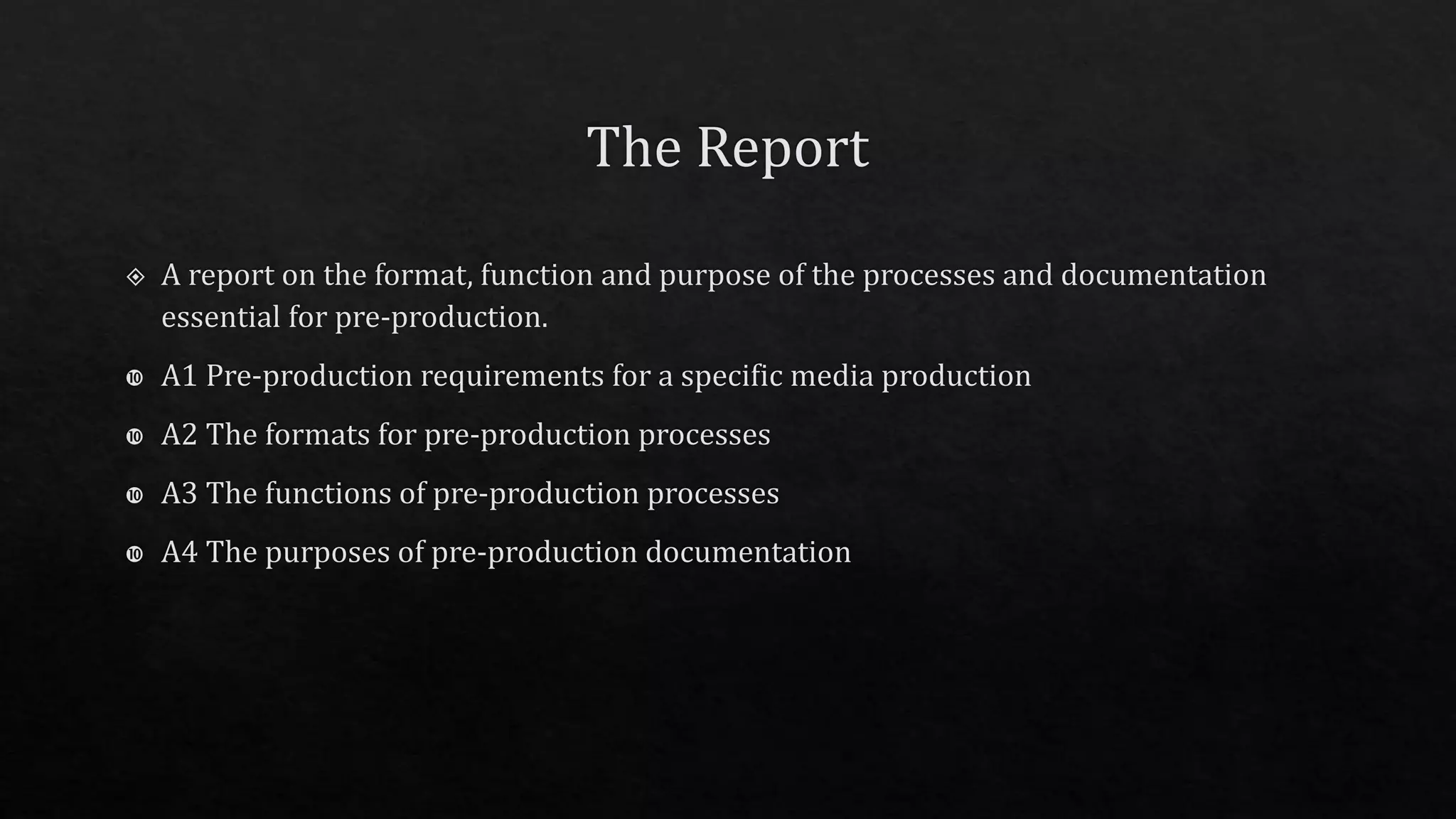 Unit 4: Pre-Production Portfolio | PPTX