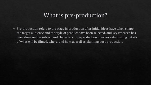 Unit 4: Pre-Production Portfolio | PPTX