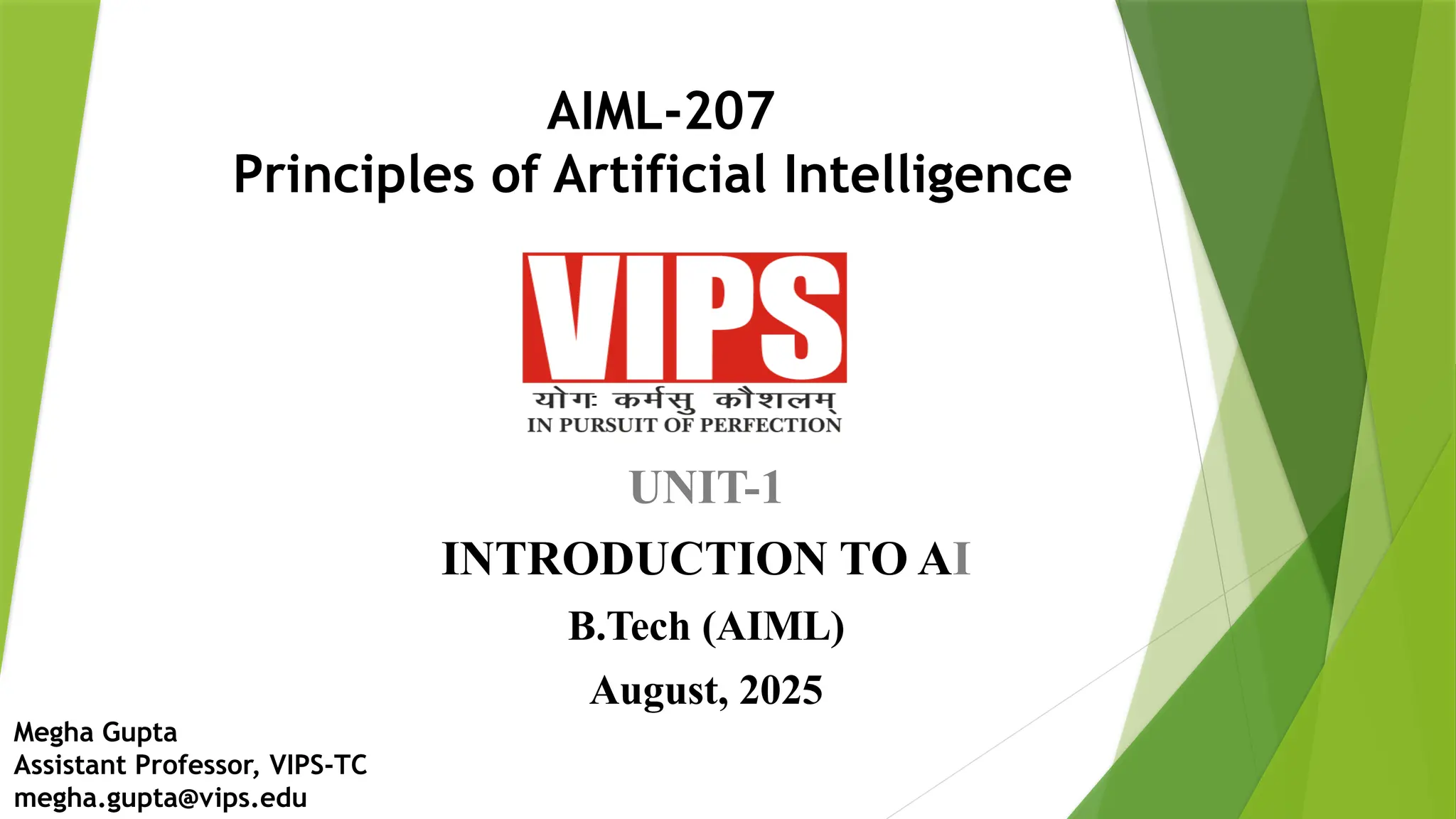 UNIT 4 PRESENTATION OF PRINCIPLE OF ARTIFICIAL INTELLIGENCE | PPTX