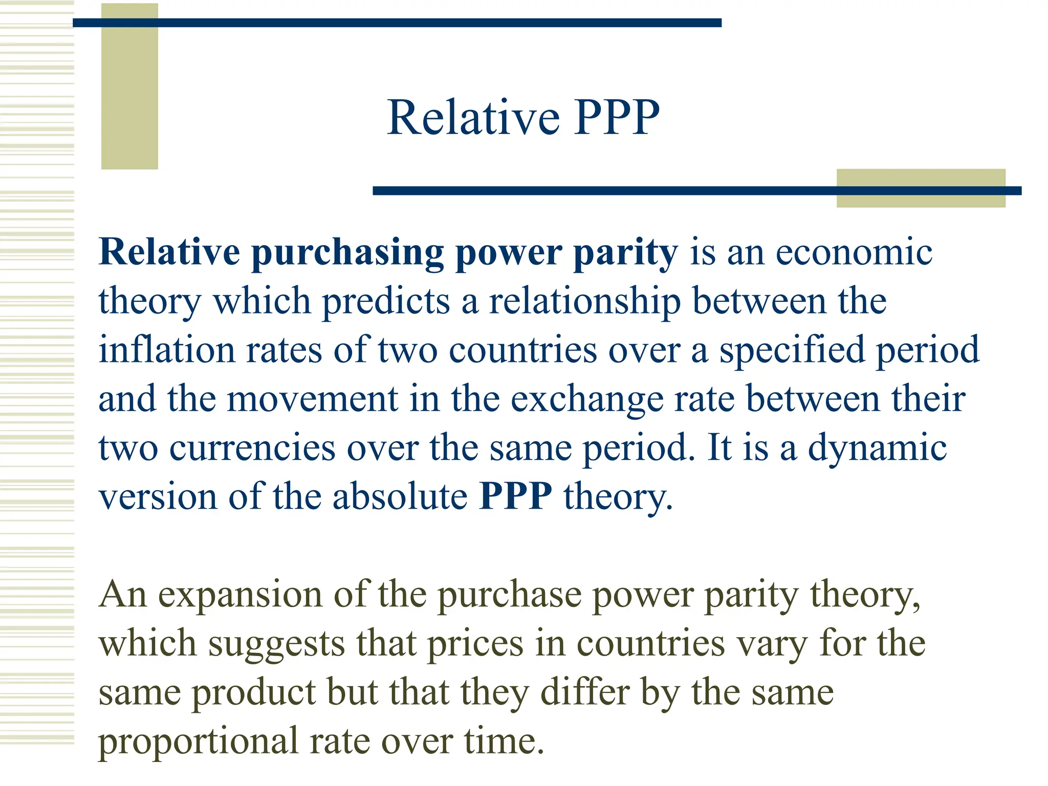 Unit 4 Parity (1).pptx purchasing power parity interest rate parity | PPTX