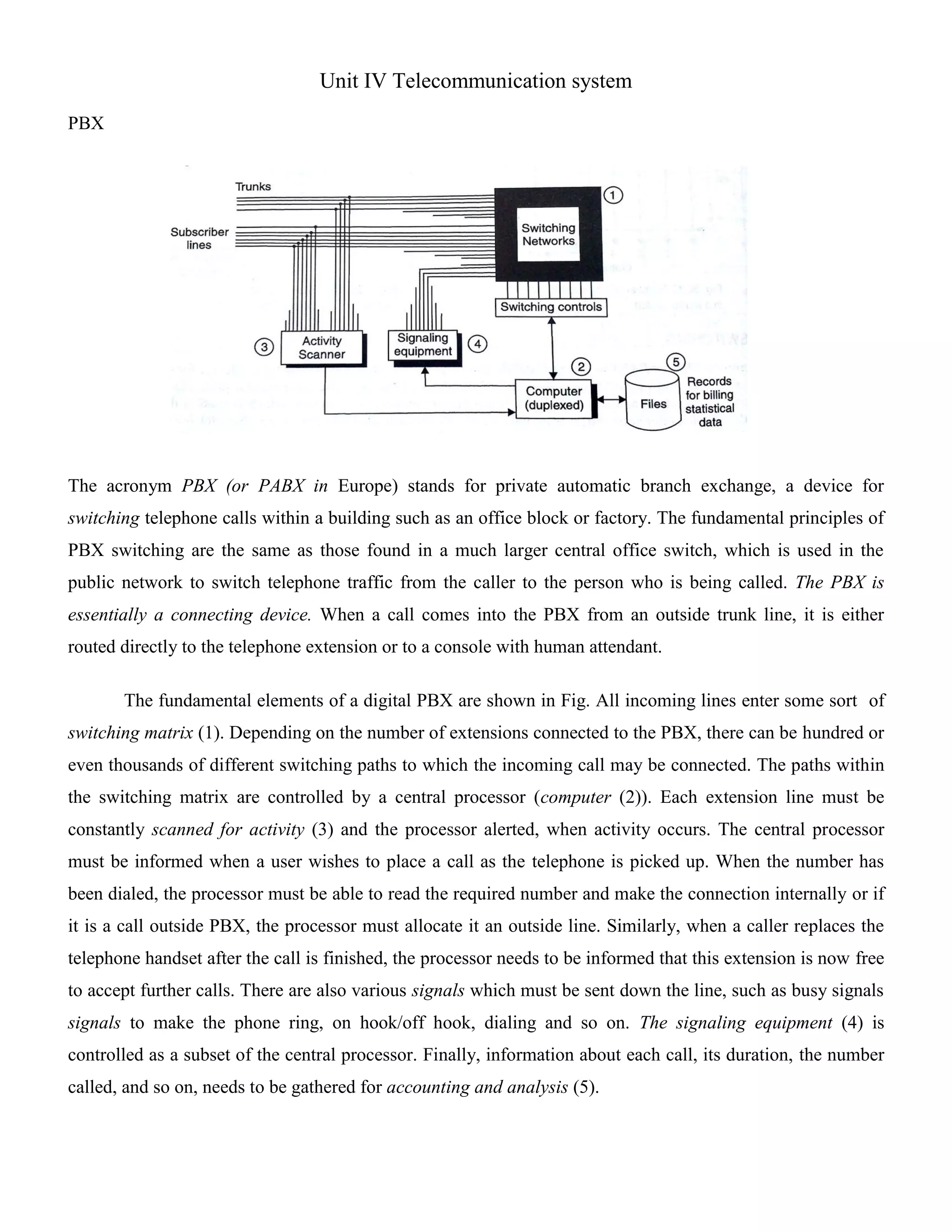 telecommunication system | PDF