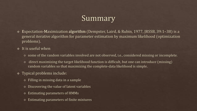 Unit 4 Statistical Learning Methods Em Algorithm Ppt