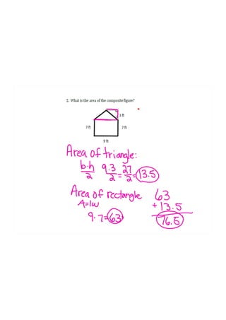 M7 Unit 4B Study Guide - Area, Surface Area, Volume | PDF