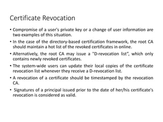 Unit 4 (Part II) - Authentication Framework for PKC.pptx