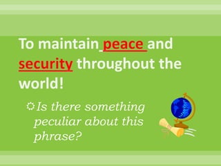 Unit 4 peace & security international relations | PPTX