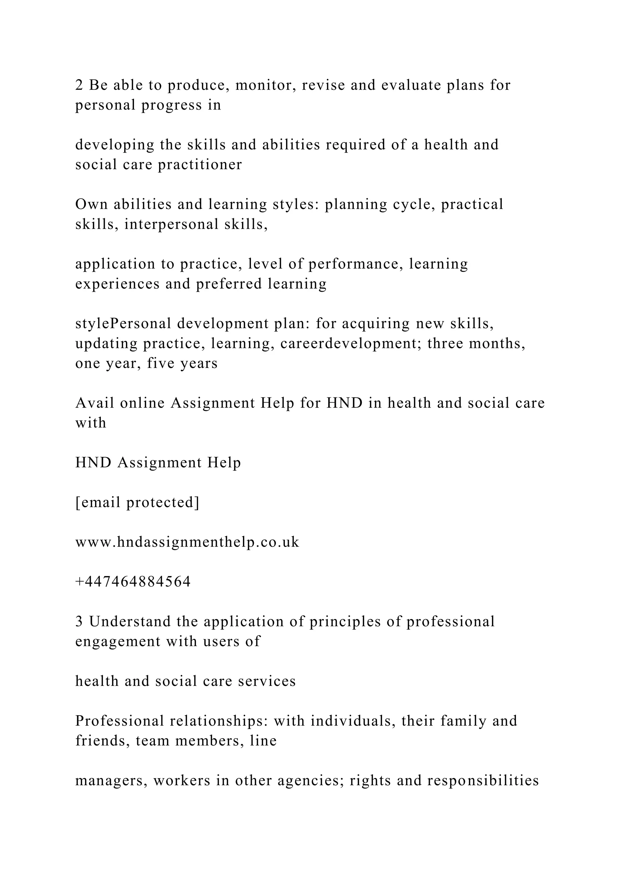 Unit 4 Personal and professional Development in HSCUnit 4 P.docx