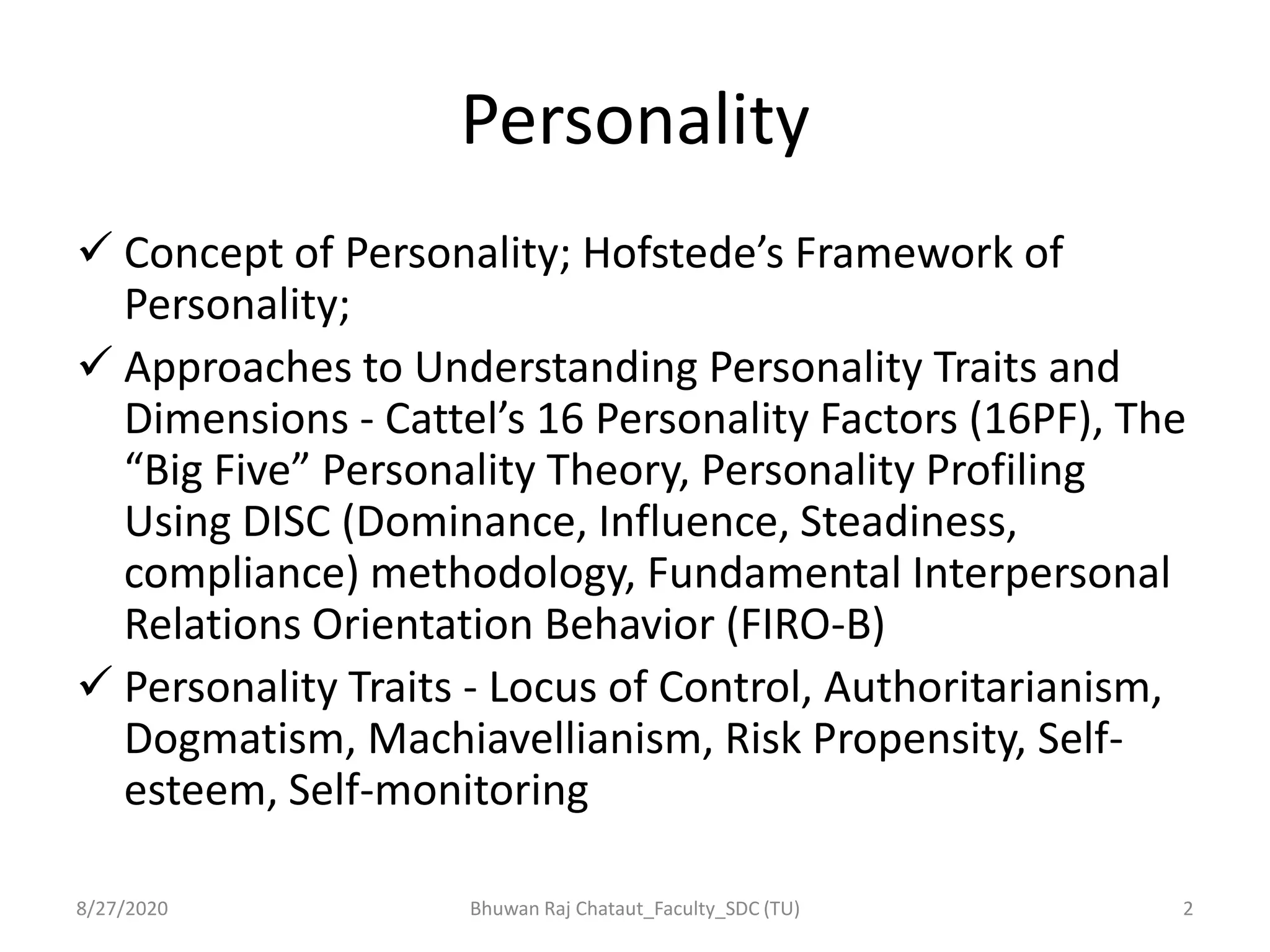Unit 4 Personality & Attitudes | PDF