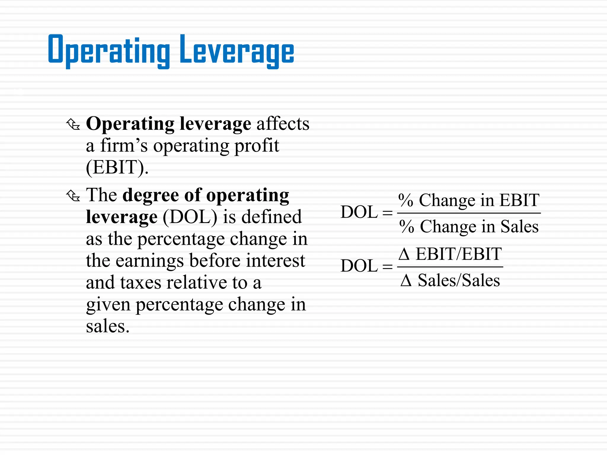 FINANCIAL AND OPERATING LEVERAGE AND ITS ANALYSIS | PDF
