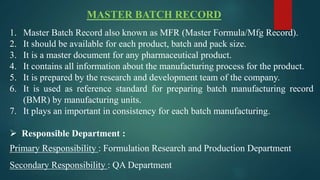 Documentation in pharmaceutical industry | PPTX