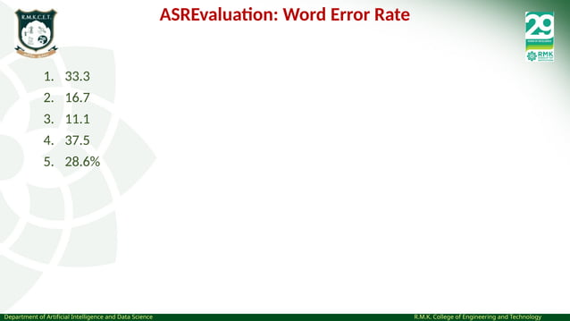Automatic Speech Recognition Task – Feature Extraction for ASR: Log Mel Spectrum | PPT