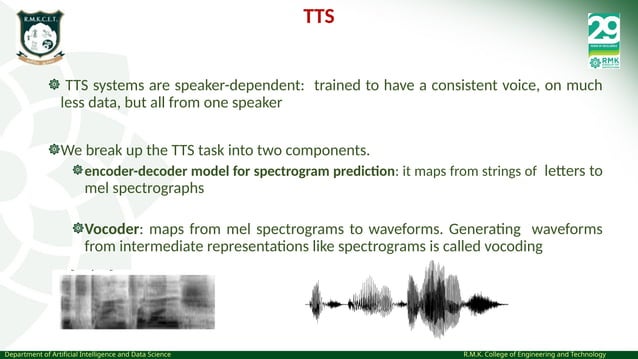 Automatic Speech Recognition Task – Feature Extraction for ASR: Log Mel Spectrum | PPT