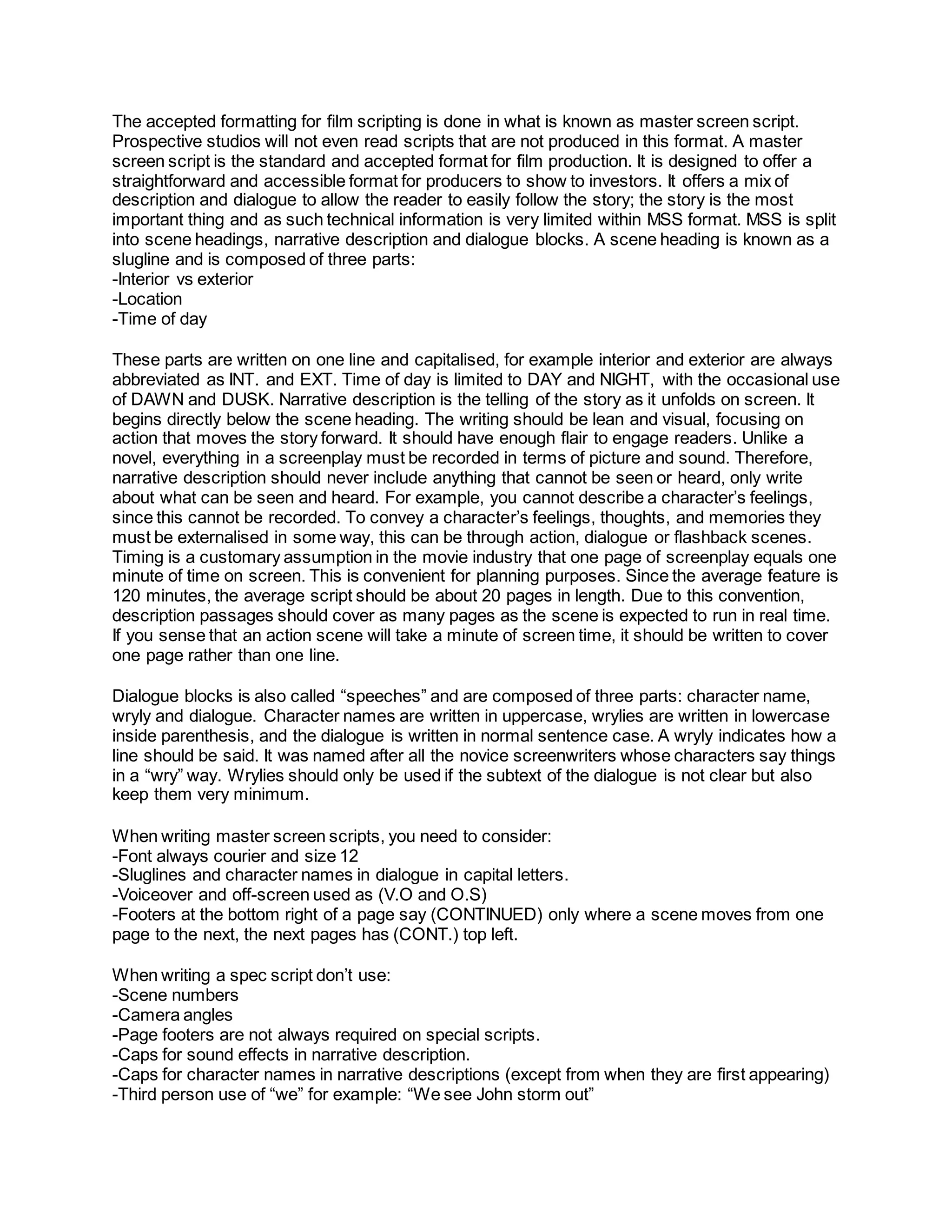 Unit 4 pre production | DOCX