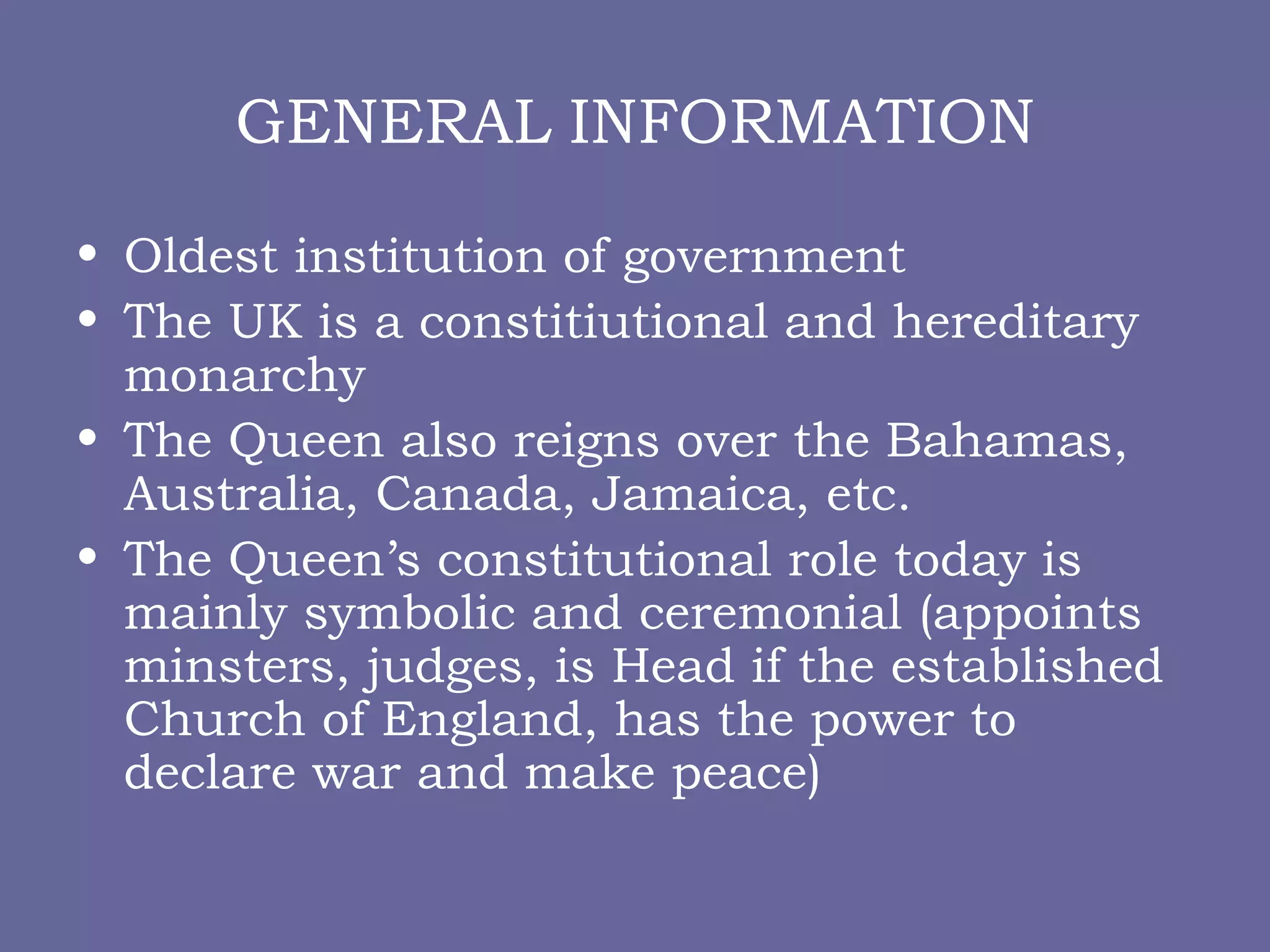 Unit 4: The Monarchy | PPT