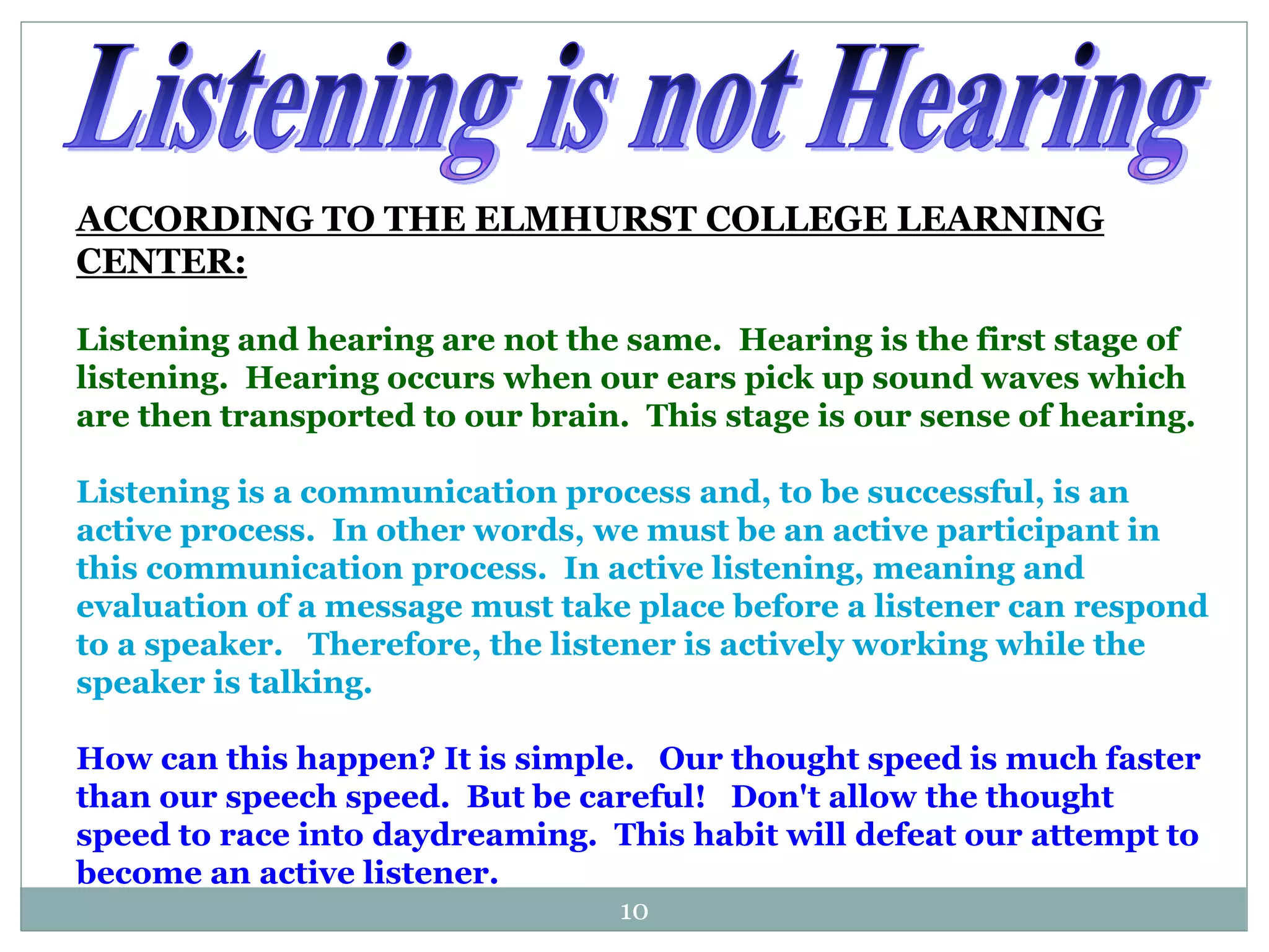 LISTENING SKILLS | PPTX