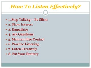 LISTENING SKILLS | PPT
