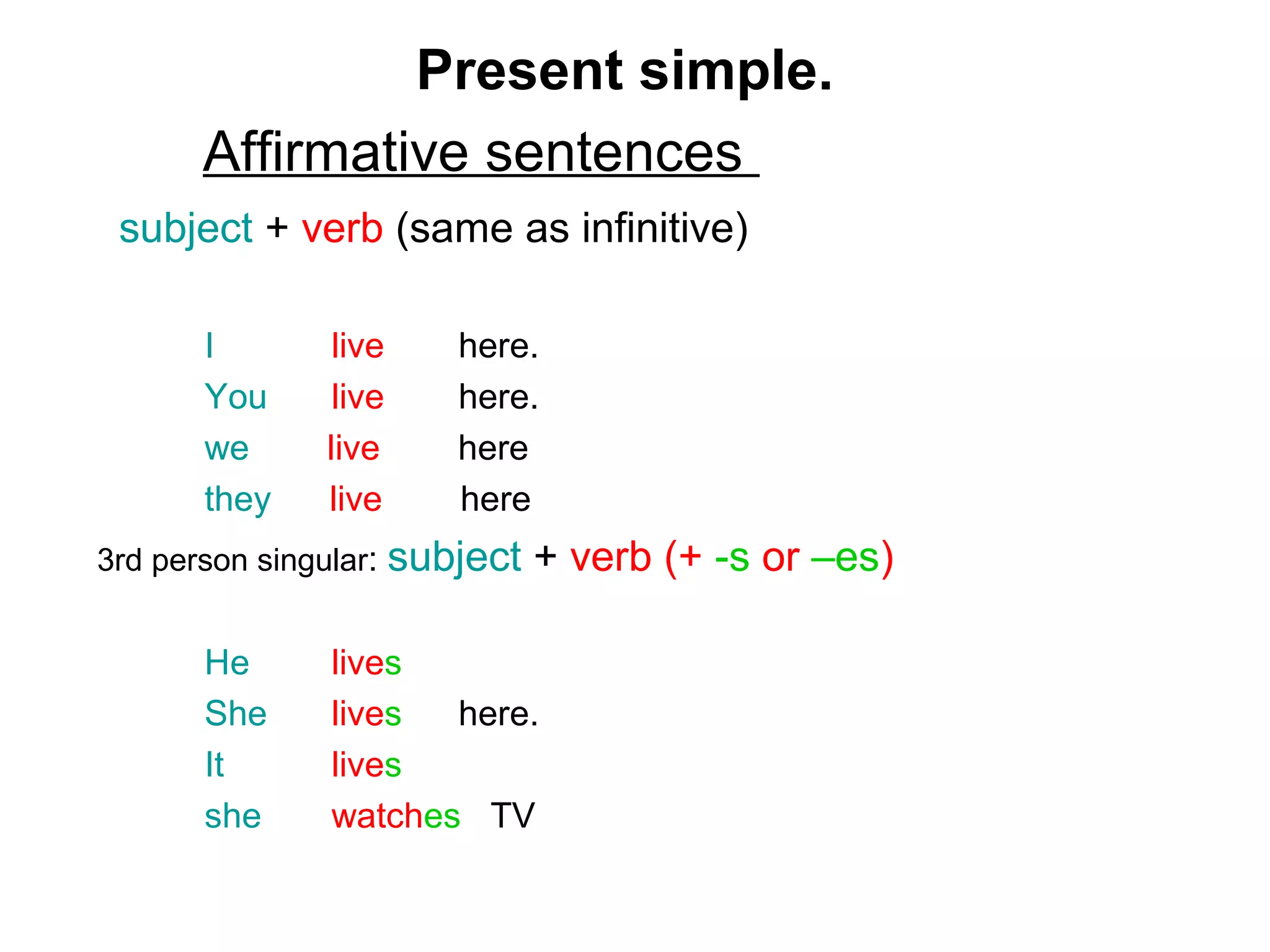Unit 4 present simple | PPT
