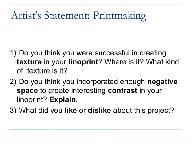 Gr. 9 Printmaking | PPT