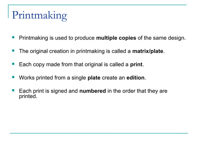 Gr. 9 Printmaking | PPT