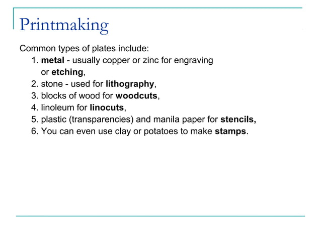 Gr. 9 Printmaking | PPT