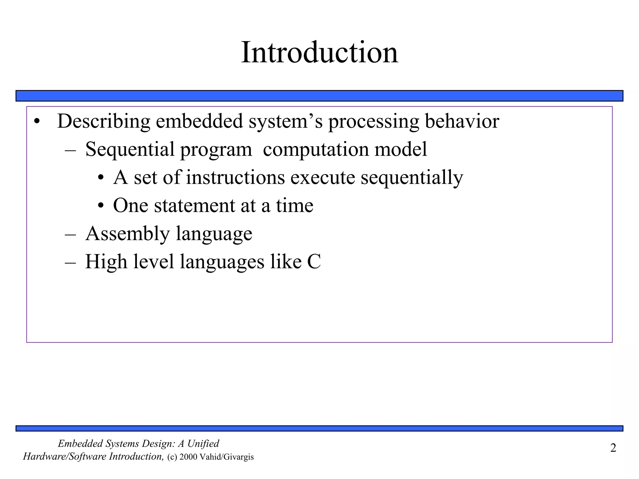 Embedded system design process_models | PPT