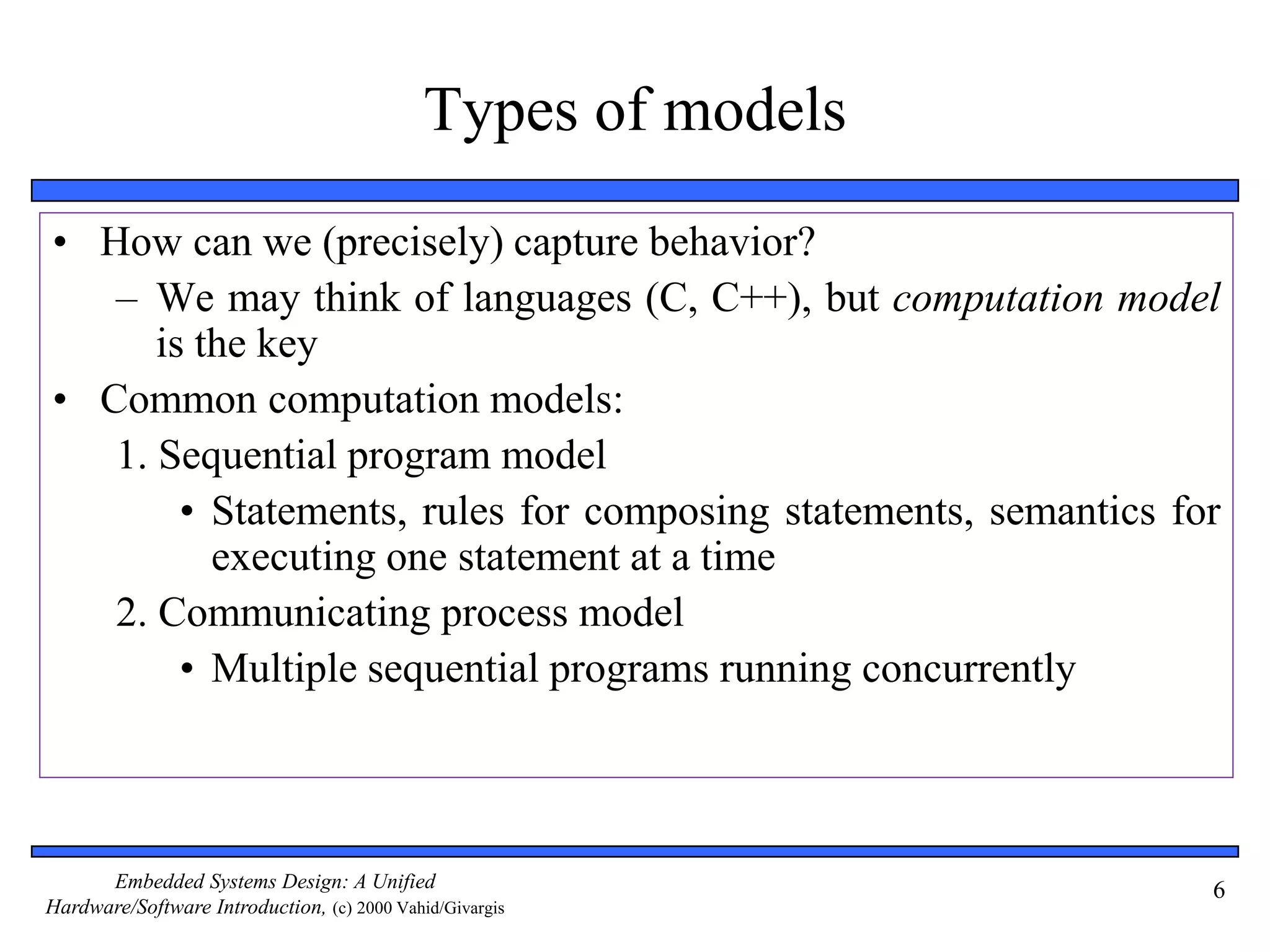 Embedded system design process_models | PPT