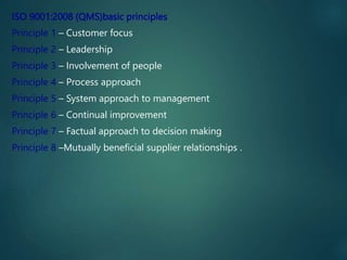Quality Management System including the Quality management and ...