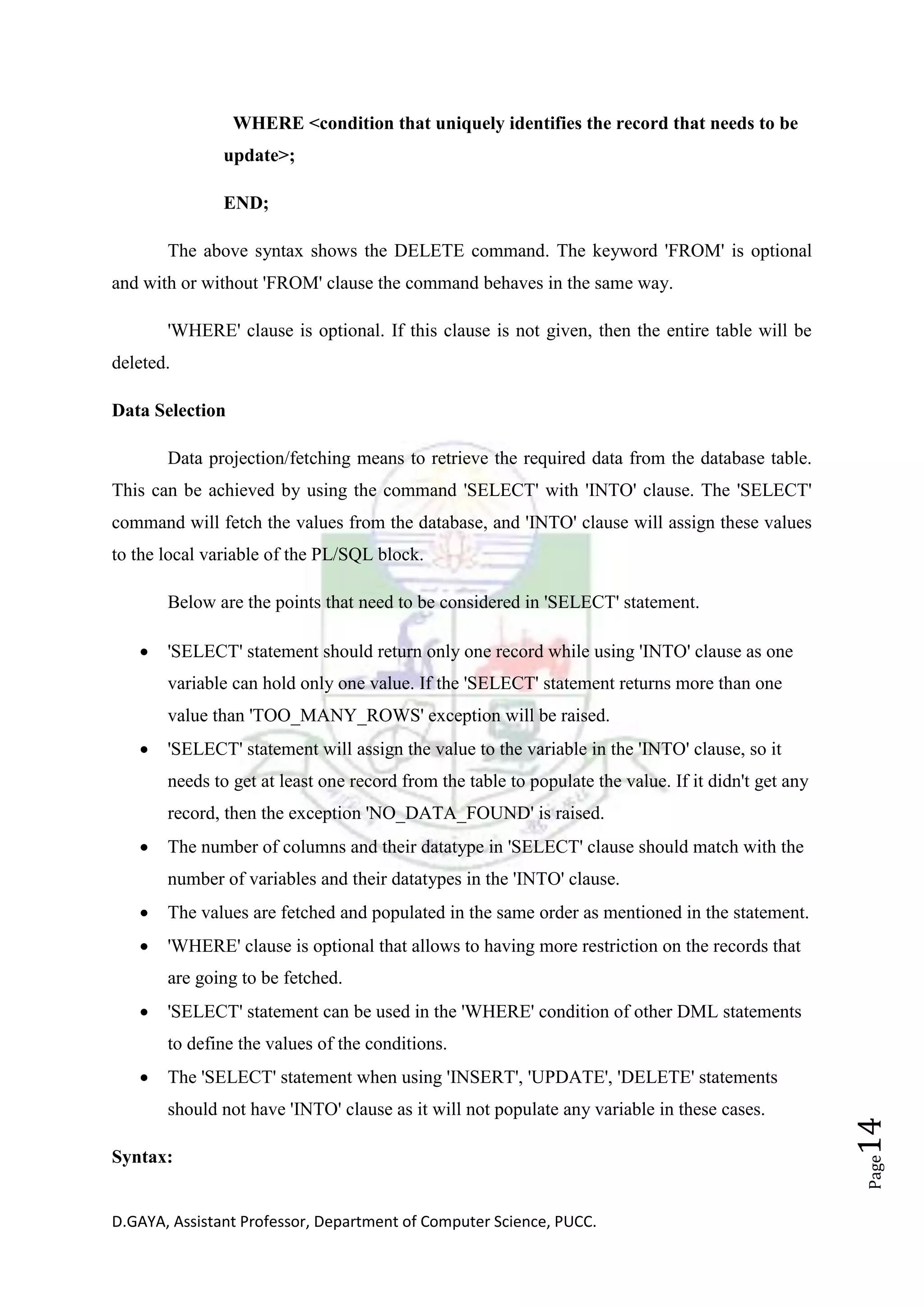 Unit 4 rdbms study_material | PDF