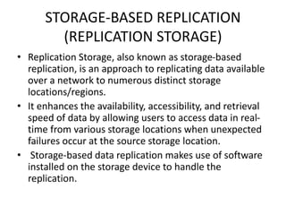Data Replication from Storage Technology | PPTX
