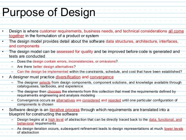 requirements analysis and design