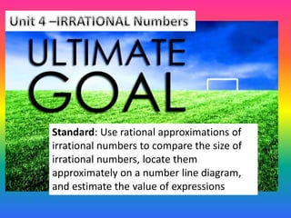 Unit 4 review irrational numbers | PPT