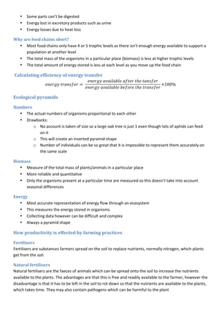 AQA Biology Unit 4 Revision Notes | PDF