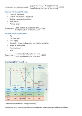 AQA Biology Unit 4 Revision Notes | PDF