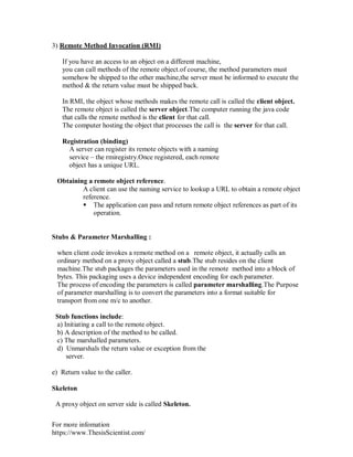 RMI (Remote Method Invocation) | PDF