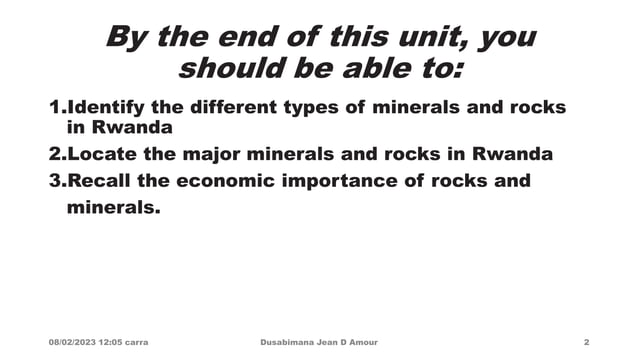 Unit 4 Rocks and minerals.pptx | Geography | Science