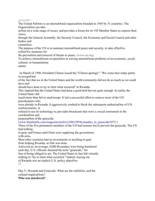 Unit 4 rwanda and genocide | PDF