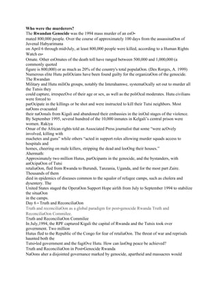 Unit 4 rwanda and genocide | PDF