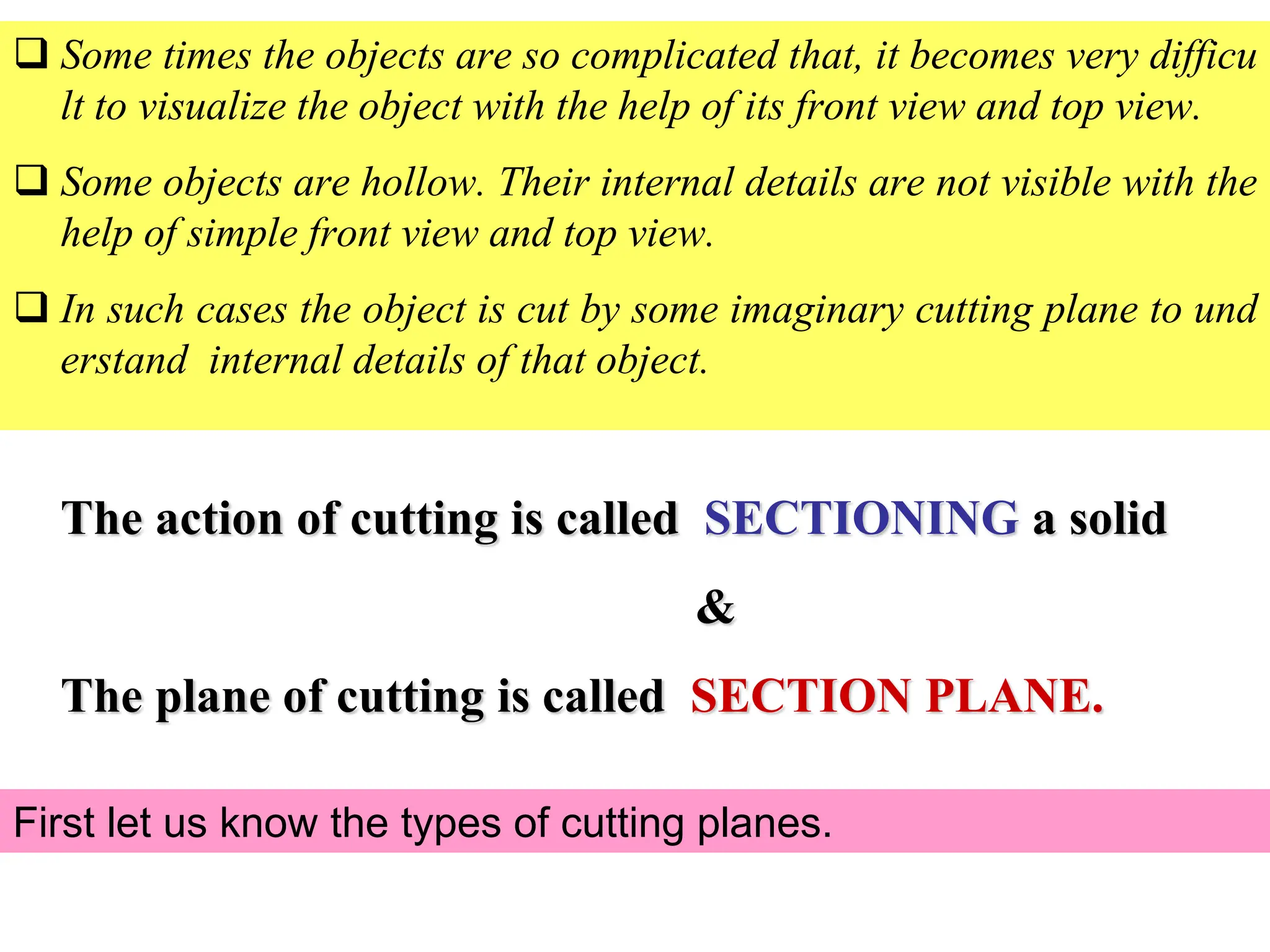Engineering Drawing section of solid | PPTX