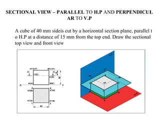 Engineering Drawing section of solid | PPTX