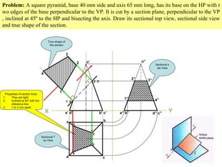 Engineering Drawing section of solid | PPTX