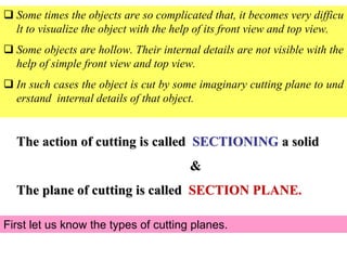 Engineering Drawing section of solid | PPTX